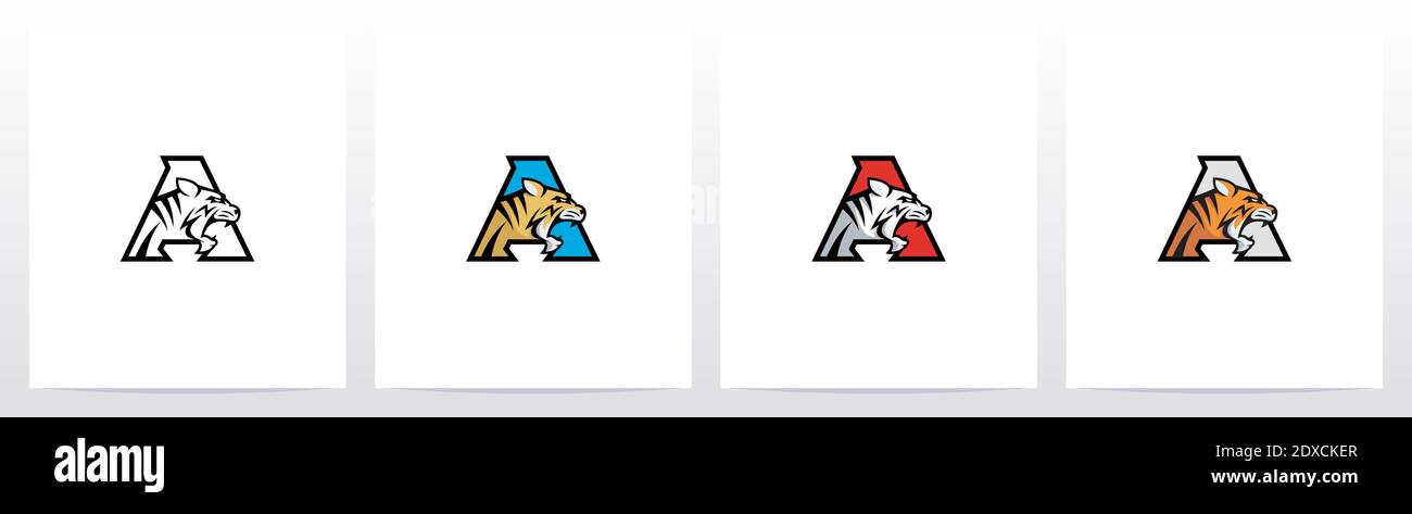 Tiger On Letter Logo Design A Stock Vector Image & Art - Alamy