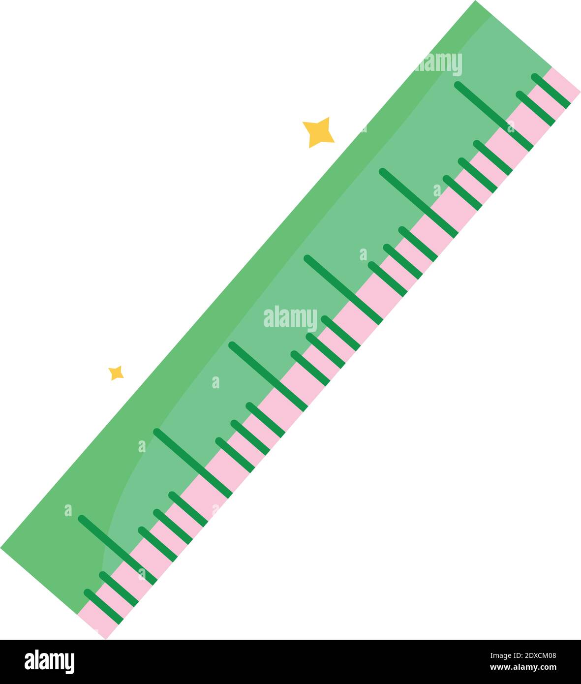 back to school green ruler measuring supply icon isoalted image vector ...