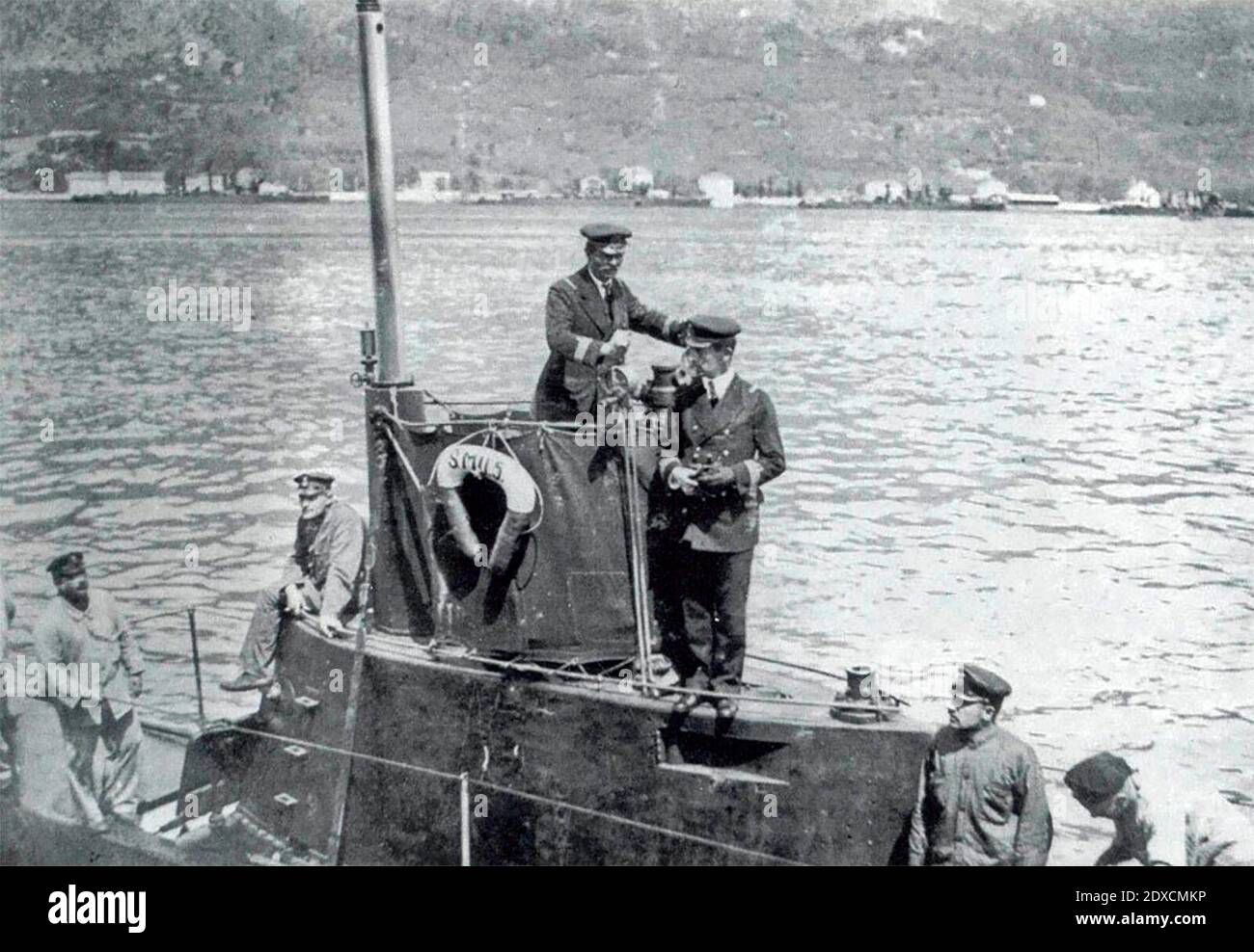 Georg von Trapp on duty aboard SM U-5 during World War I. 1915 Stock ...