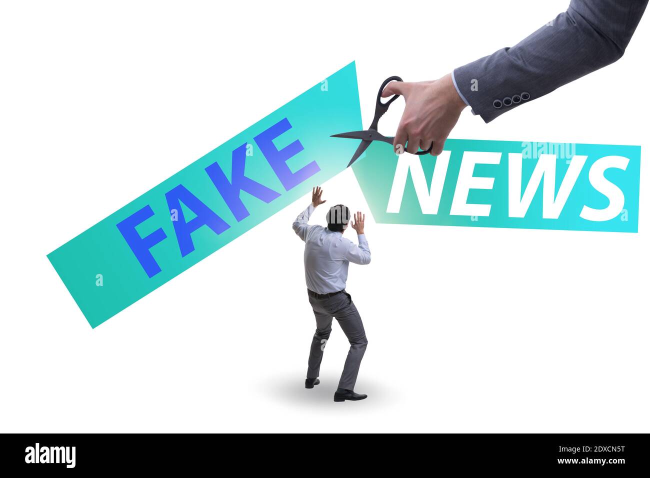 Fake news concept in the information manipulation concept Stock Photo ...
