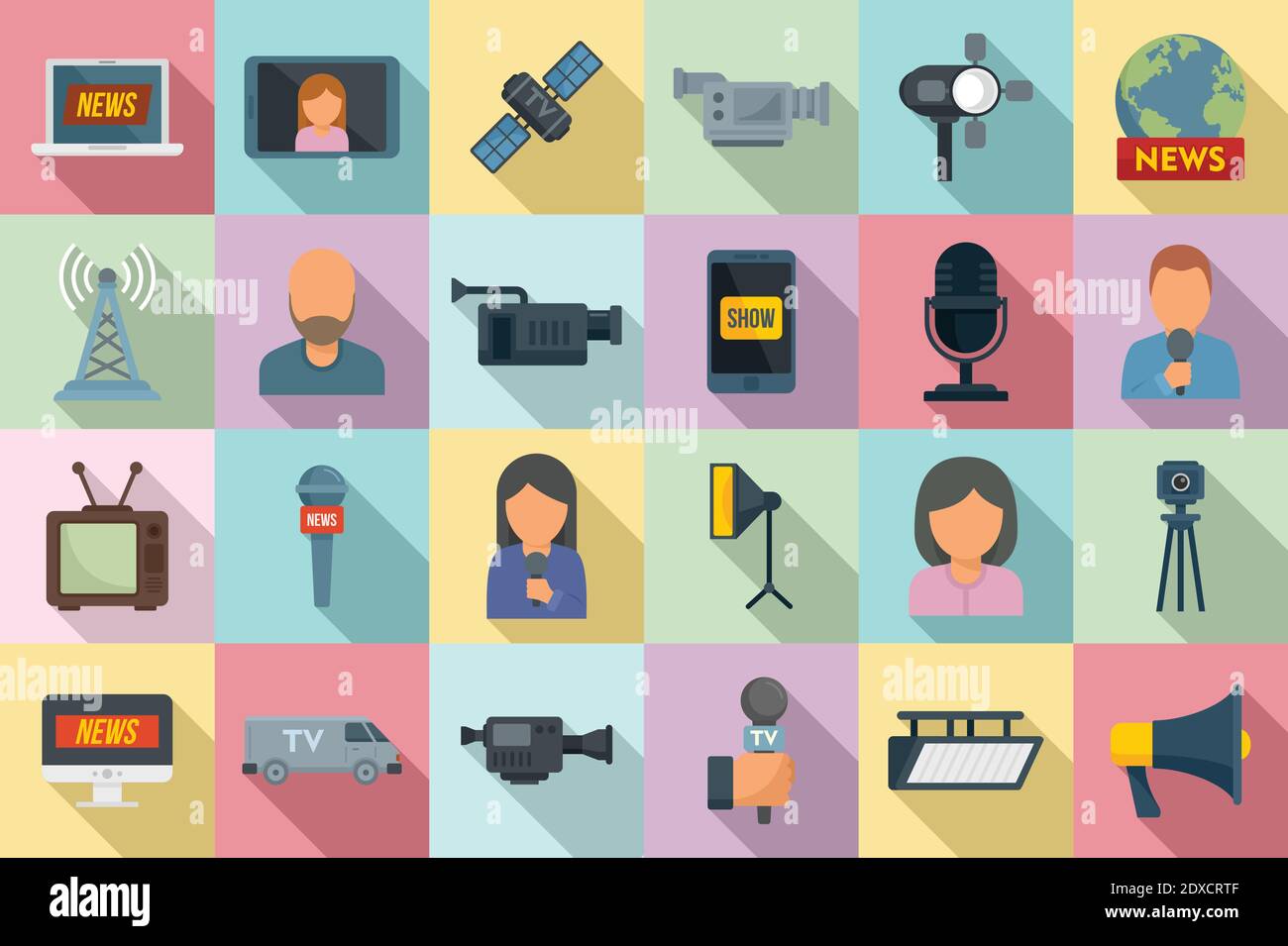 Tv presenter Stock Vector Images - Alamy