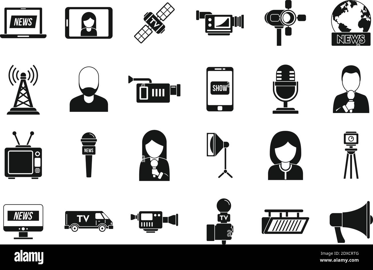 Tv presenter Stock Vector Images - Alamy