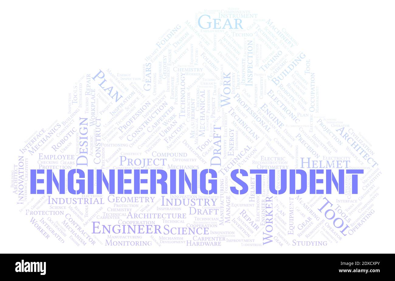 Engineering Student typography word cloud create with text only Stock Photo - Alamy