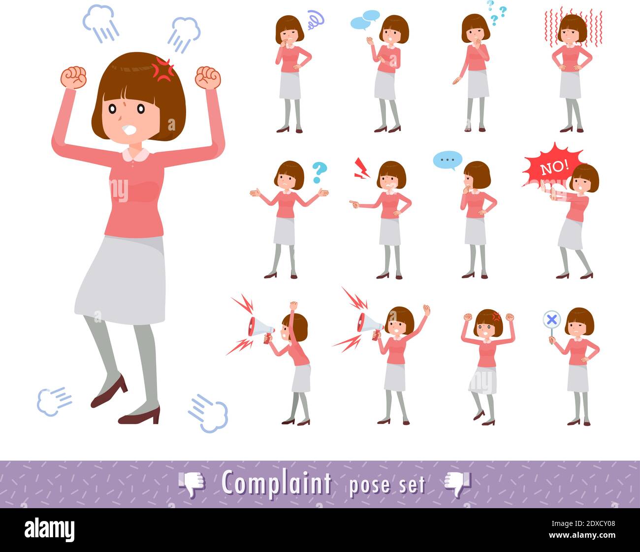 Expressing dissatisfaction Stock Vector Images - Alamy