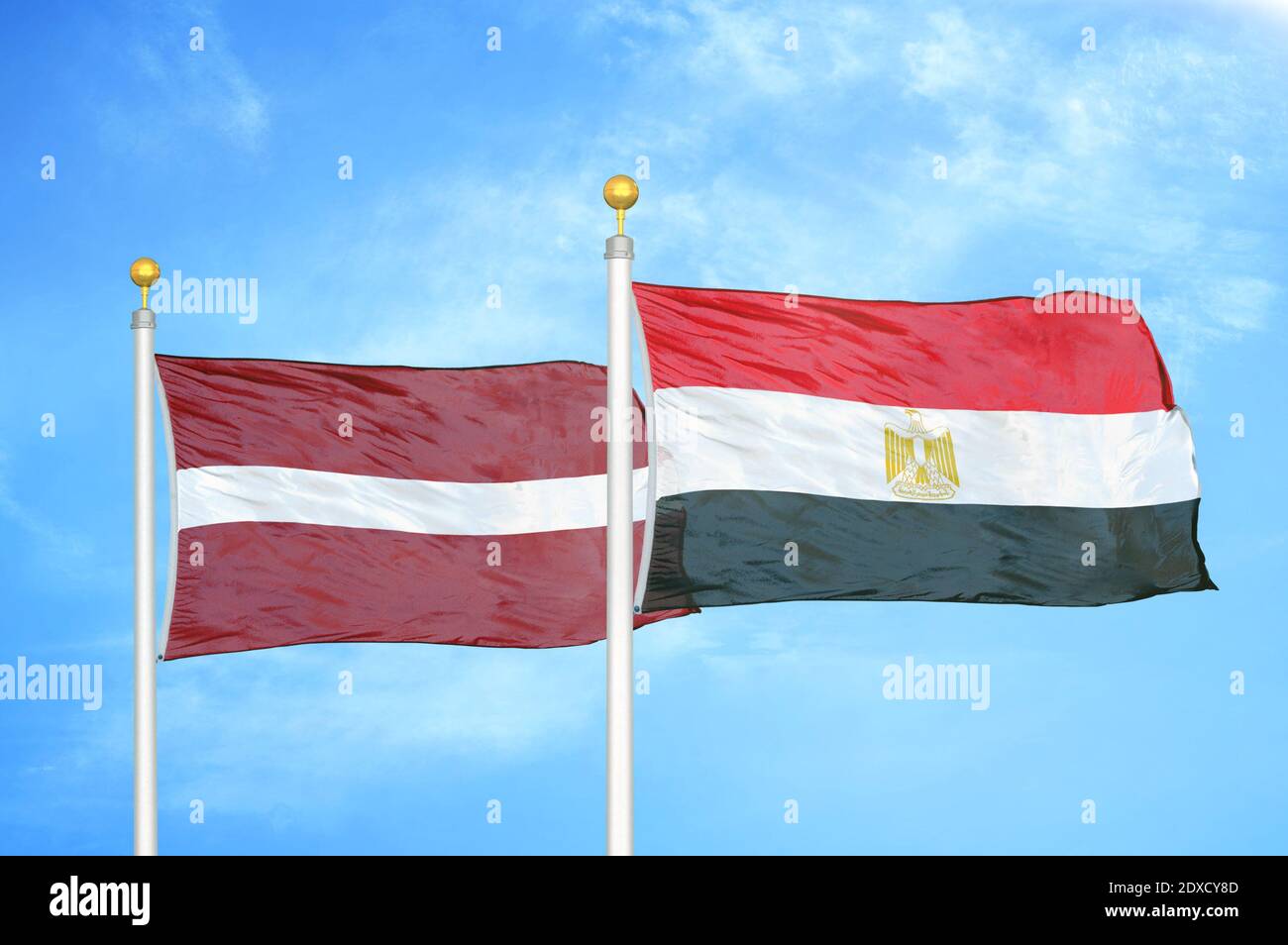 Waving egyptian flags hi-res stock photography and images - Alamy