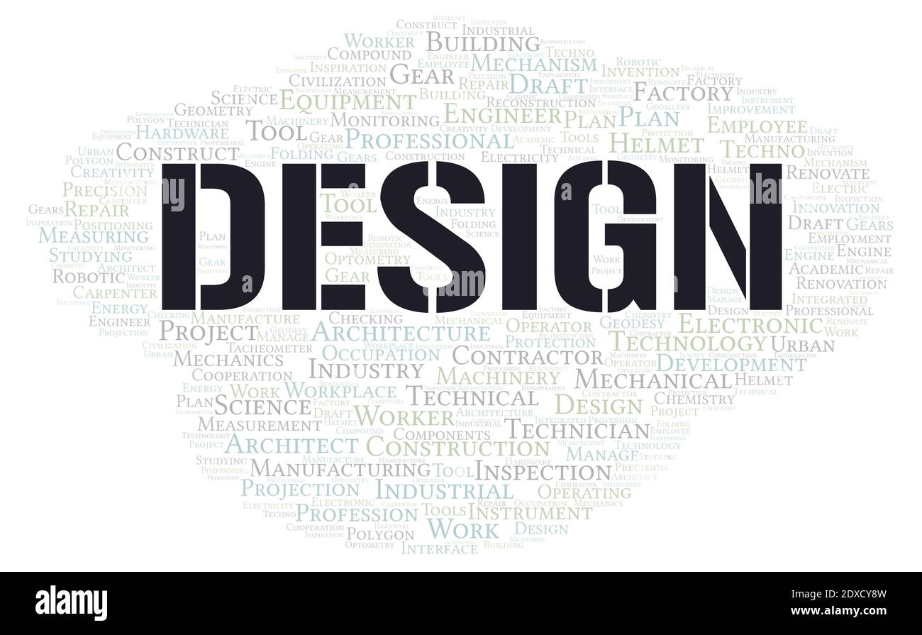 Design typography word cloud create with text only Stock Photo - Alamy