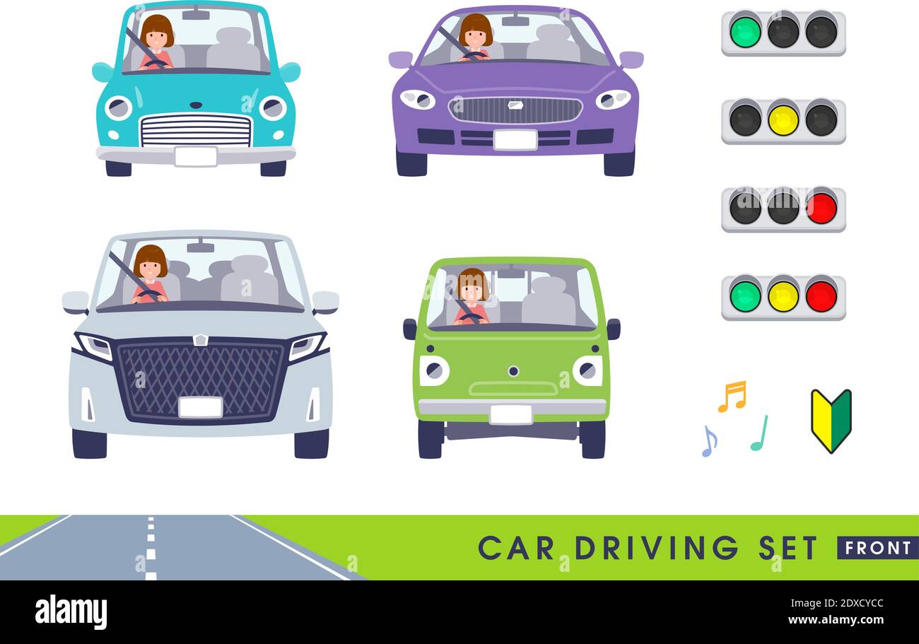 Young women car Stock Vector Images - Alamy