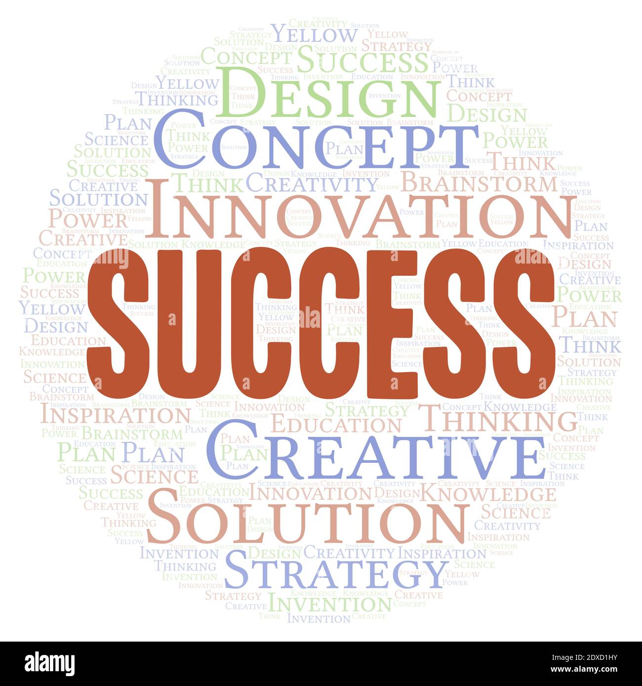 Success typography word cloud create with text only Stock Photo - Alamy