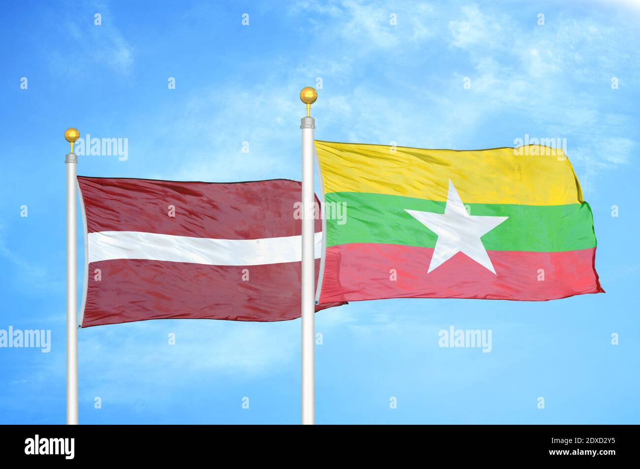 Myanmar latvia flag hi-res stock photography and images - Alamy