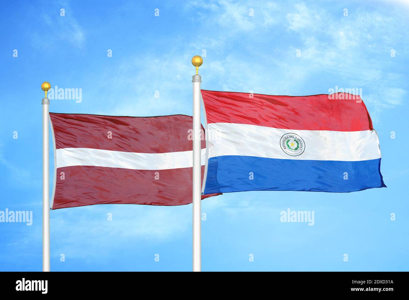 Paraguay latvia flag hi-res stock photography and images - Alamy
