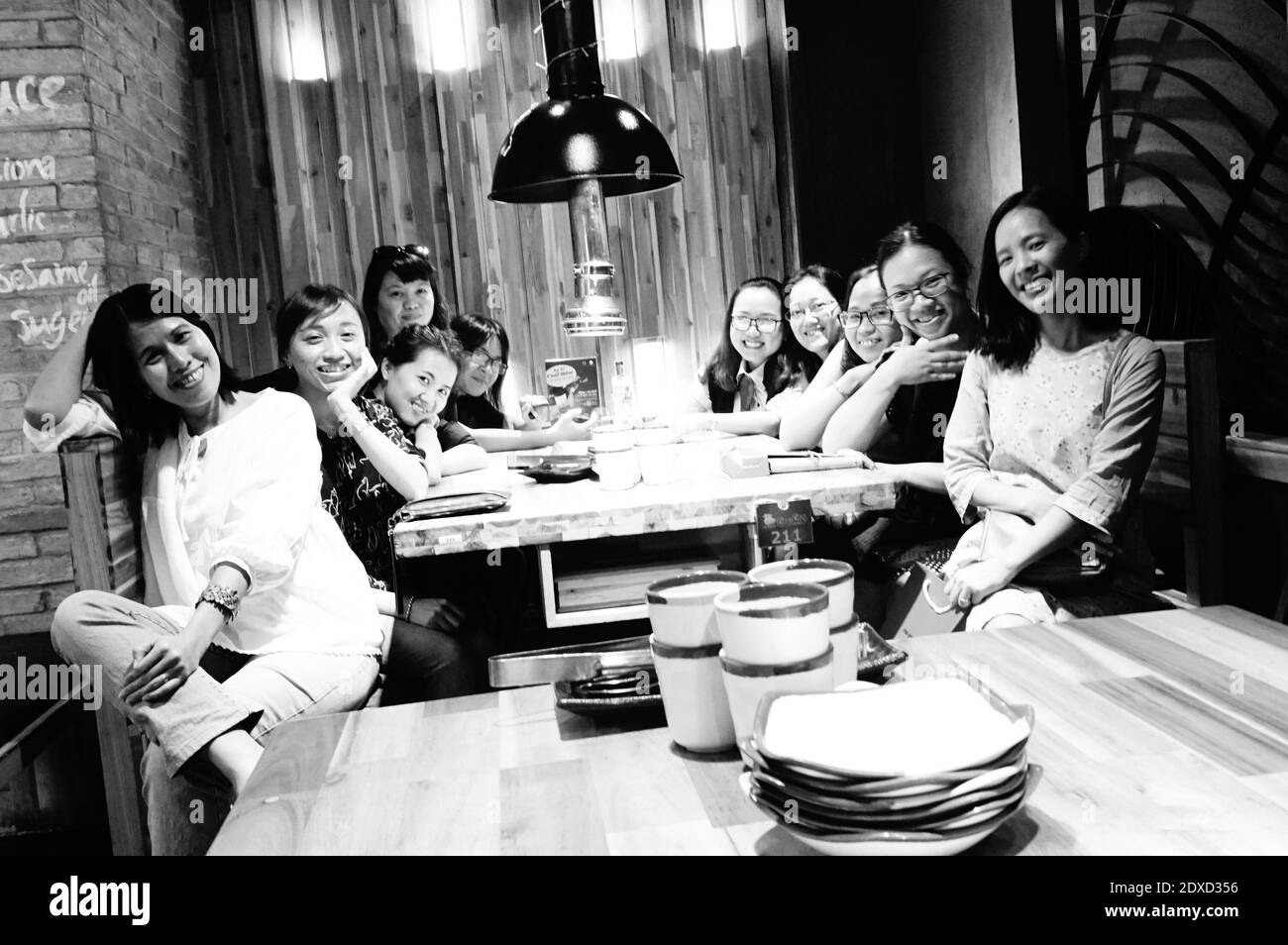 Real people gathering Black and White Stock Photos & Images - Alamy