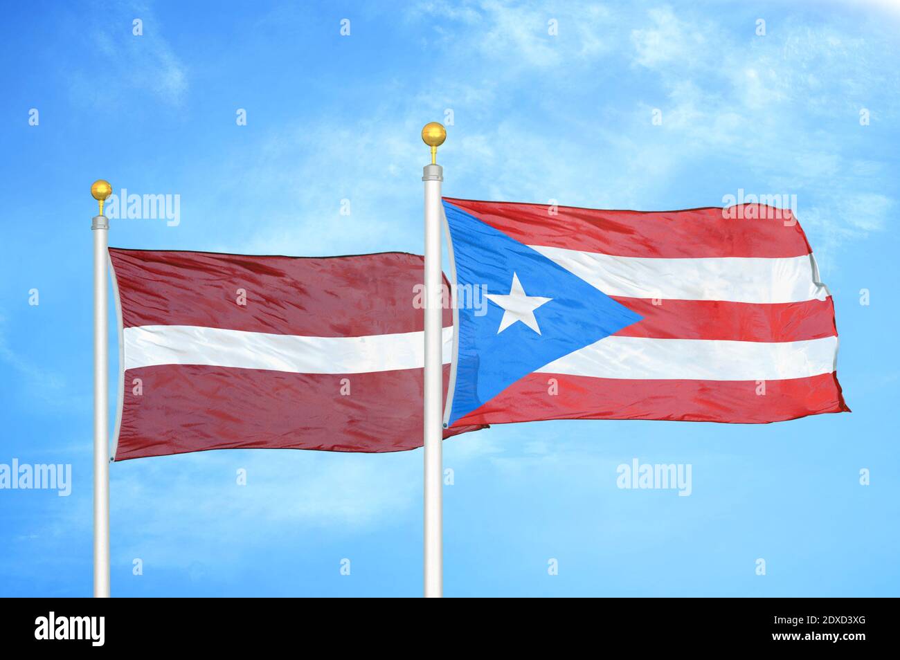 Puerto rico latvia flag hi-res stock photography and images - Alamy