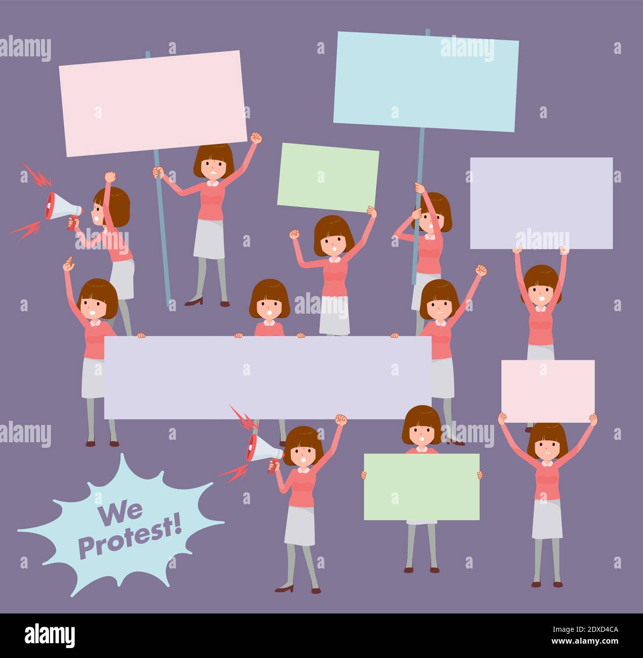 Student protest placard demonstration Stock Vector Images - Alamy