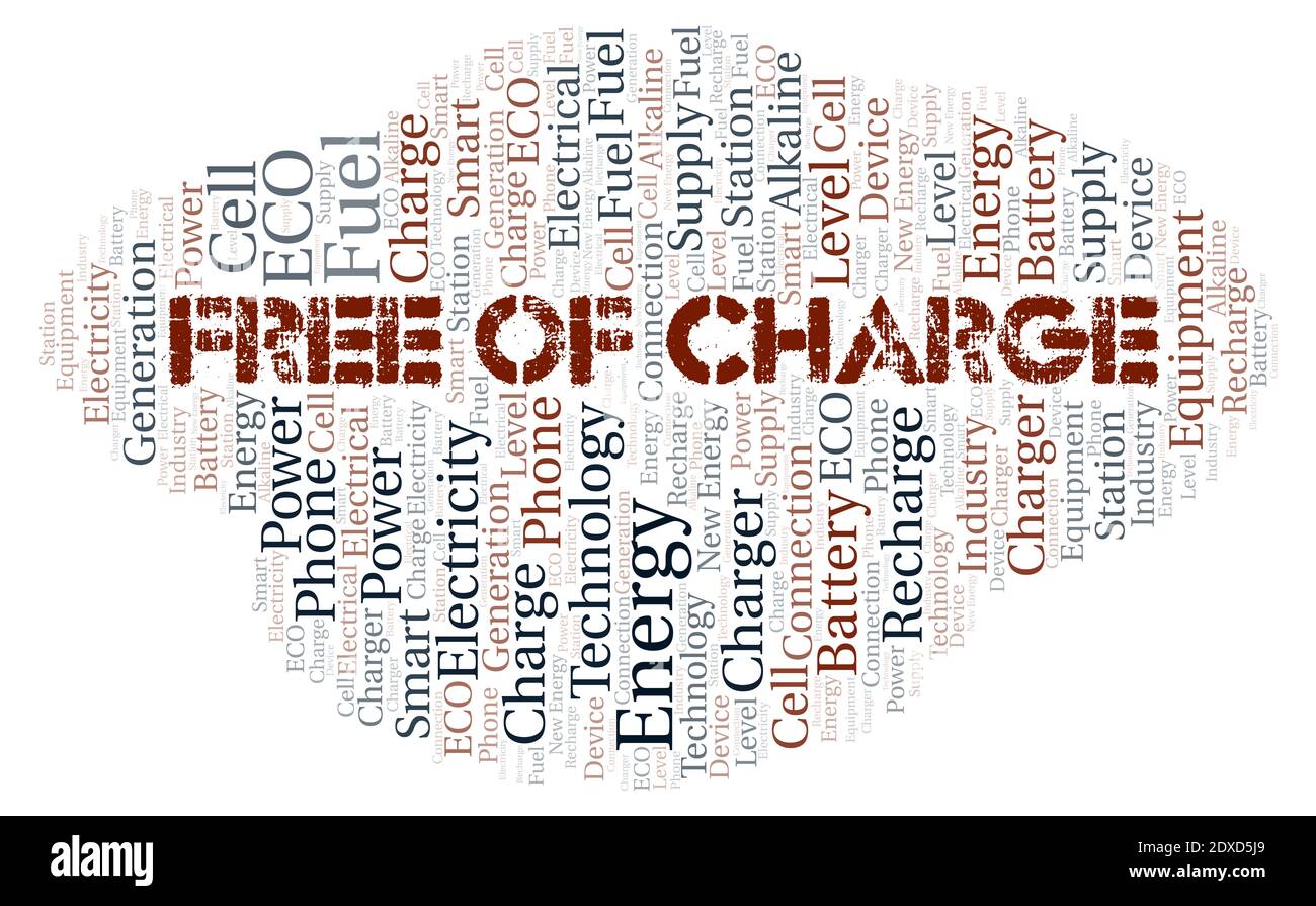 Free Of Charge typography word cloud create with text only Stock Photo ...