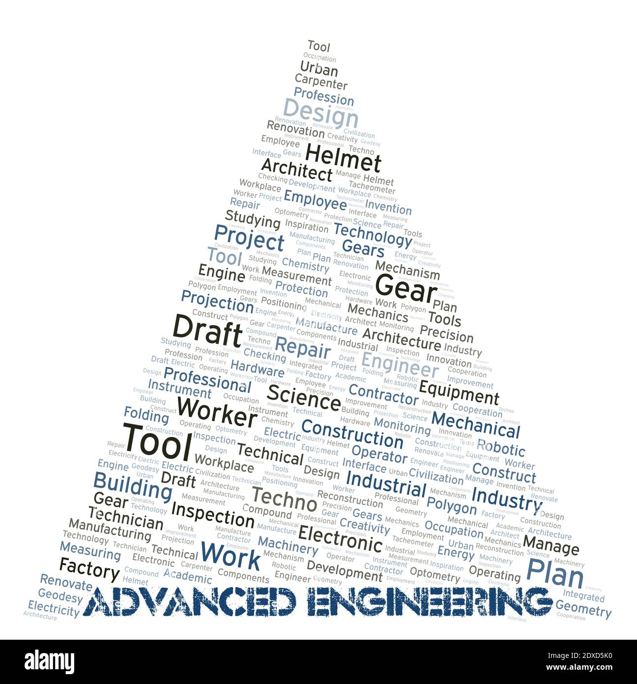 Advanced Engineering typography word cloud create with text only Stock ...