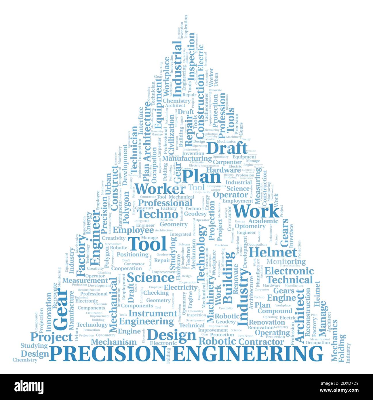 Precision Engineering typography word cloud create with text only Stock ...