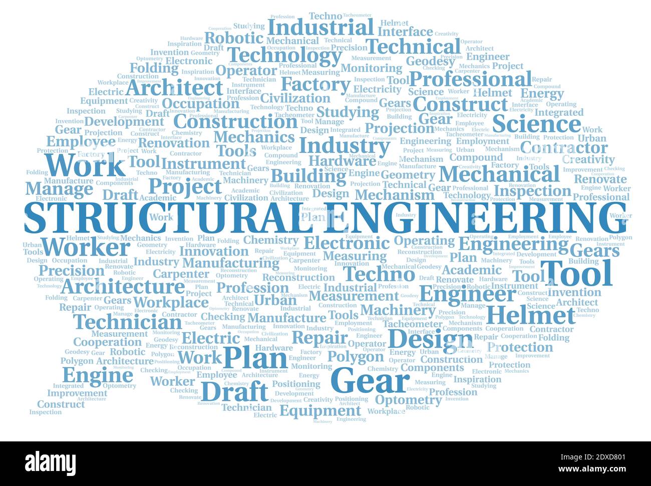 Structural Engineering typography word cloud create with text only ...