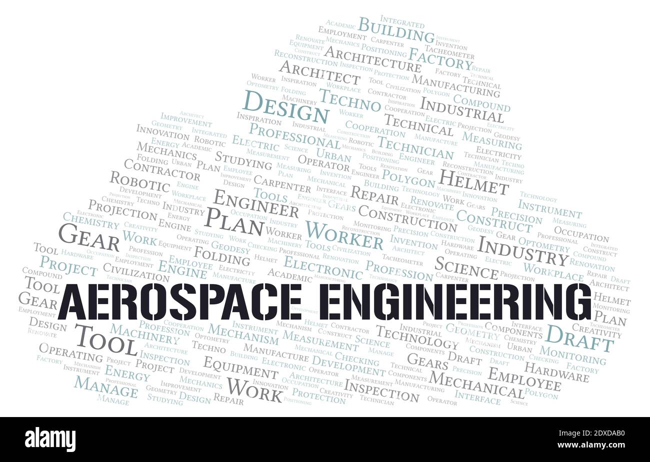 Aerospace Engineering typography word cloud create with text only Stock ...