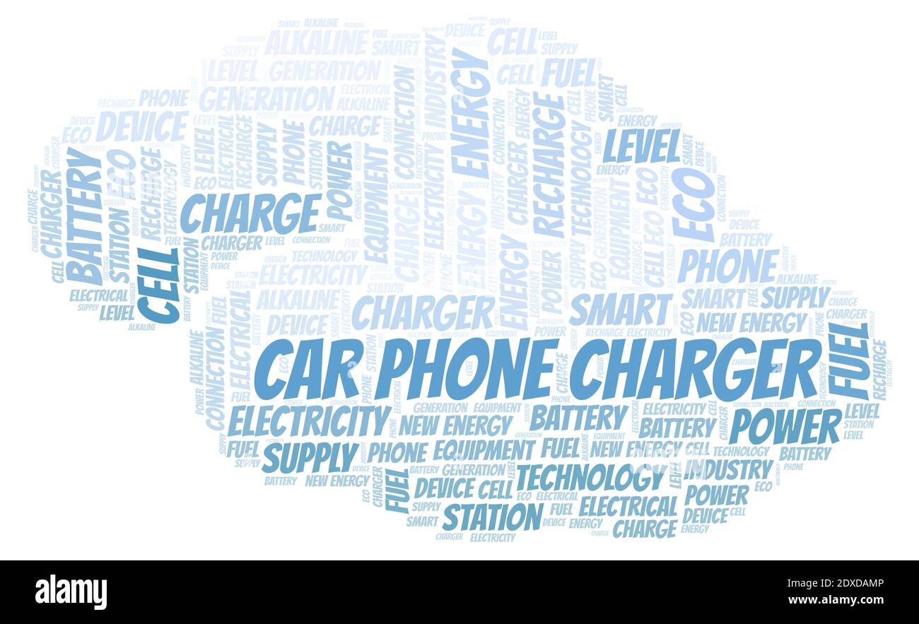 Phone charger word cloud hi-res stock photography and images - Alamy