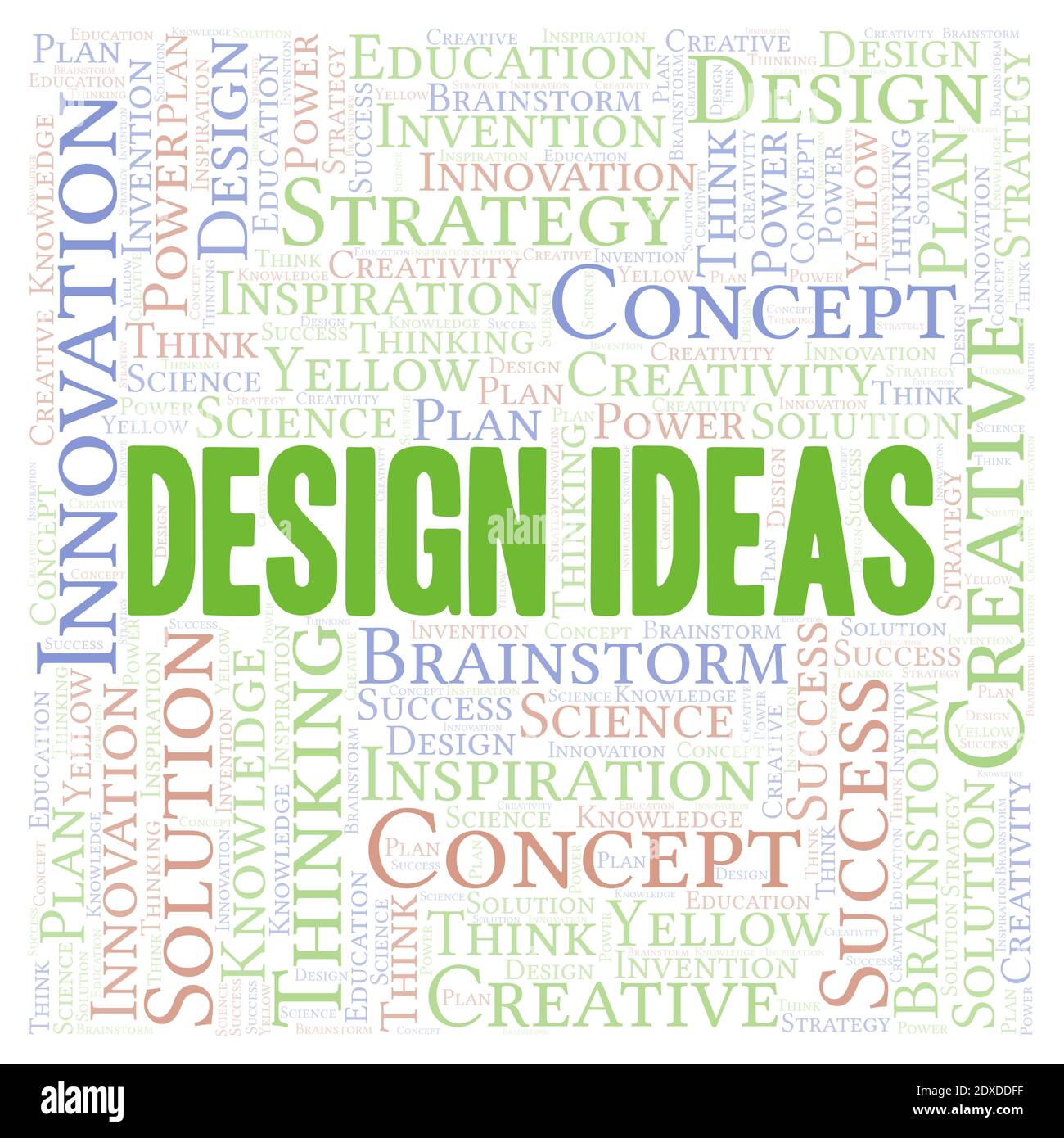 Design Ideas typography word cloud create with text only Stock Photo ...