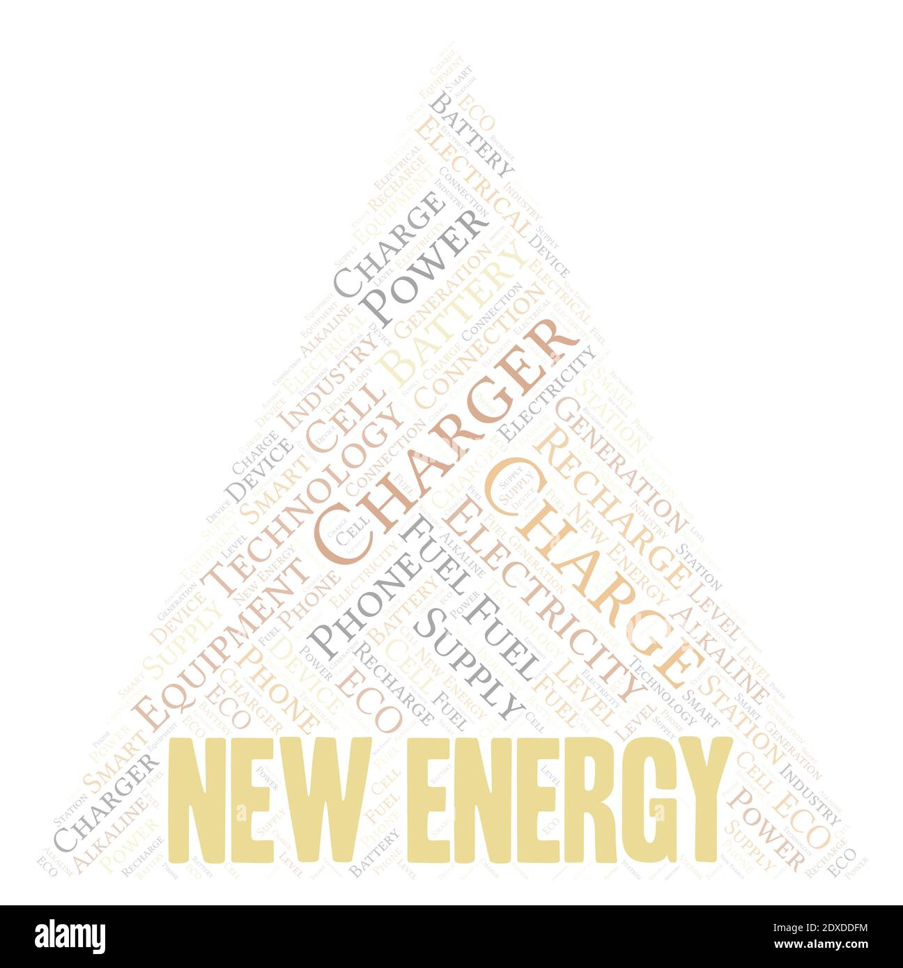 New Energy typography word cloud create with text only Stock Photo - Alamy