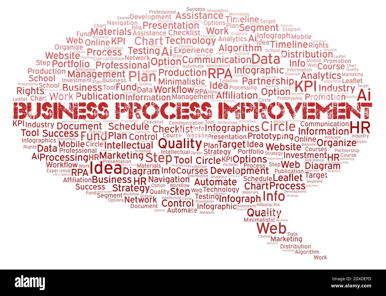 Business Process Improvement typography word cloud create with text ...