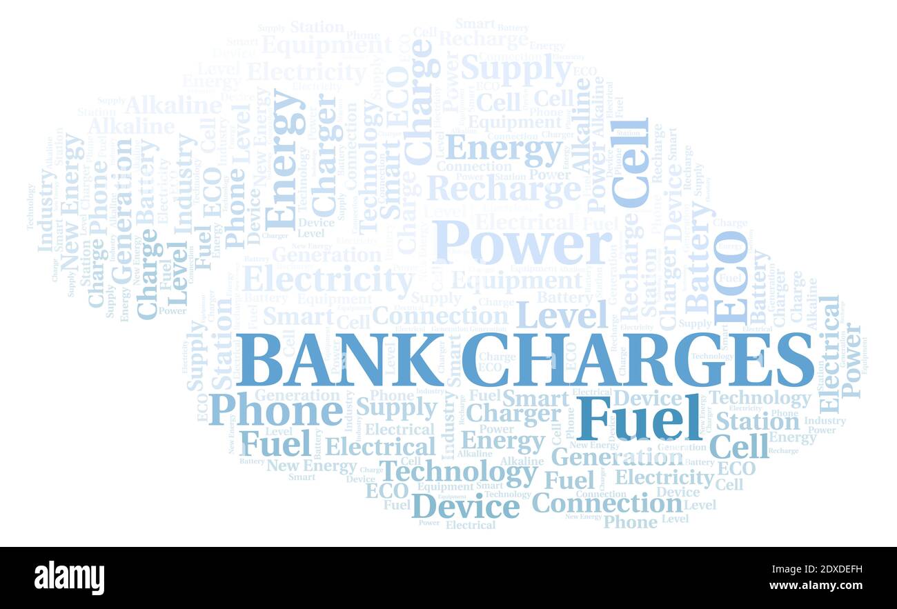 Bank Charges typography word cloud create with text only Stock Photo ...