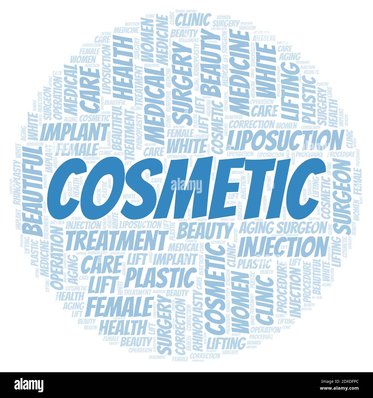 Cosmetic typography word cloud create with text only Stock Photo - Alamy