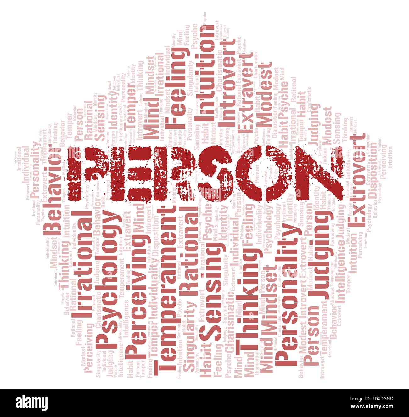 Person typography word cloud create with text only Stock Photo - Alamy