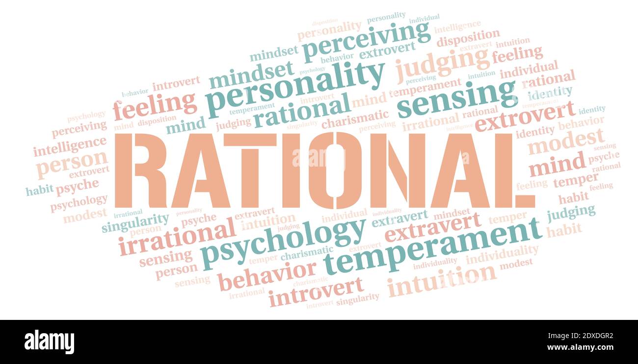 Rational typography word cloud create with text only Stock Photo - Alamy
