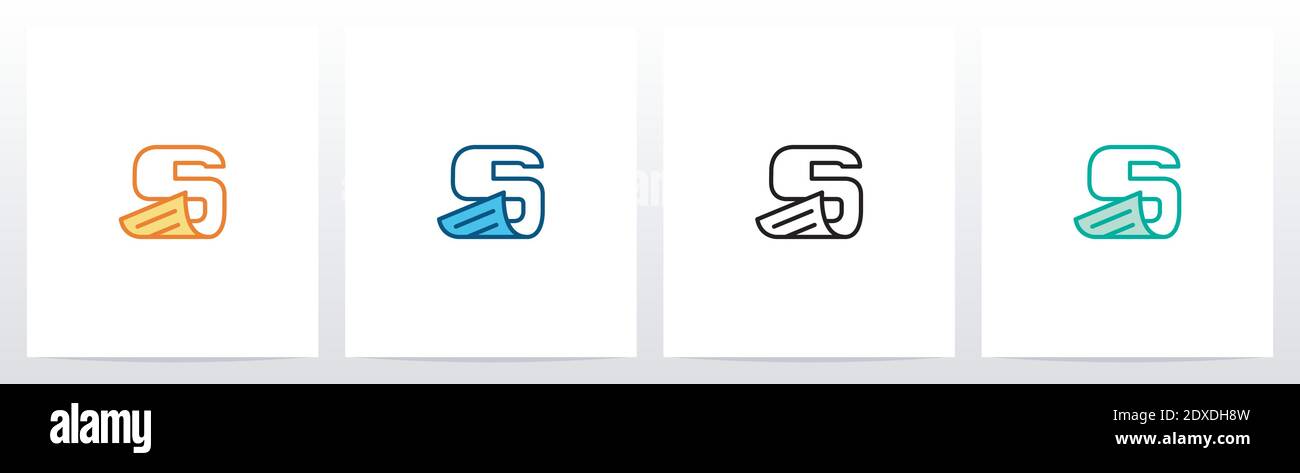 Folded Paper On Letter S Stock Vector Image & Art - Alamy