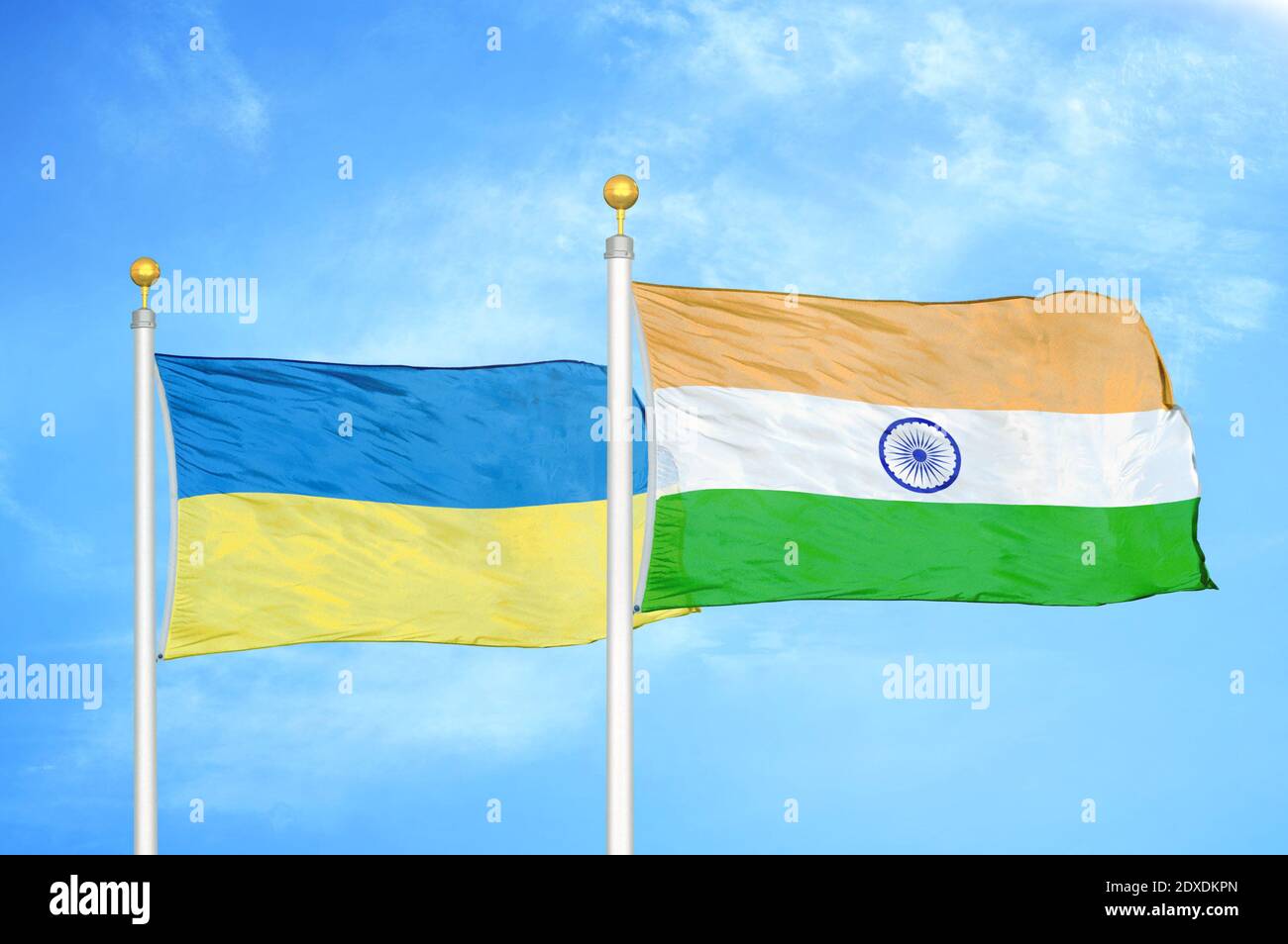 India ukraine flag hi-res stock photography and images - Alamy