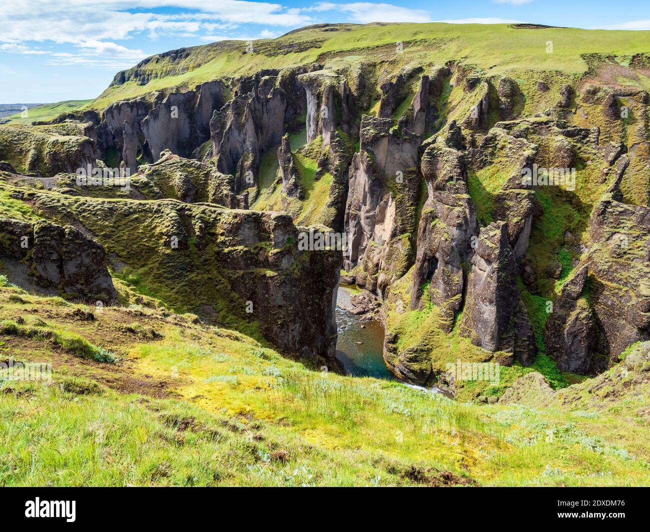 Fjadrargljufur canyon steep cliffs hi-res stock photography and images ...