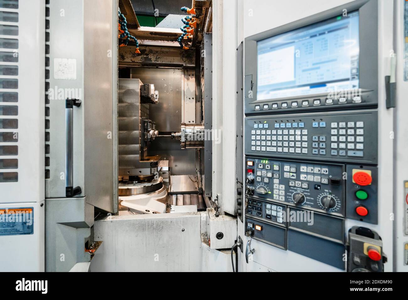 Control panel in illuminated manufacturing industry Stock Photo - Alamy