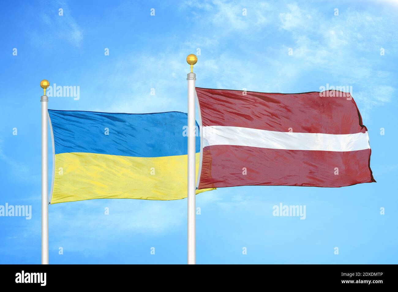 Latvia ukraine two flags hi-res stock photography and images - Alamy