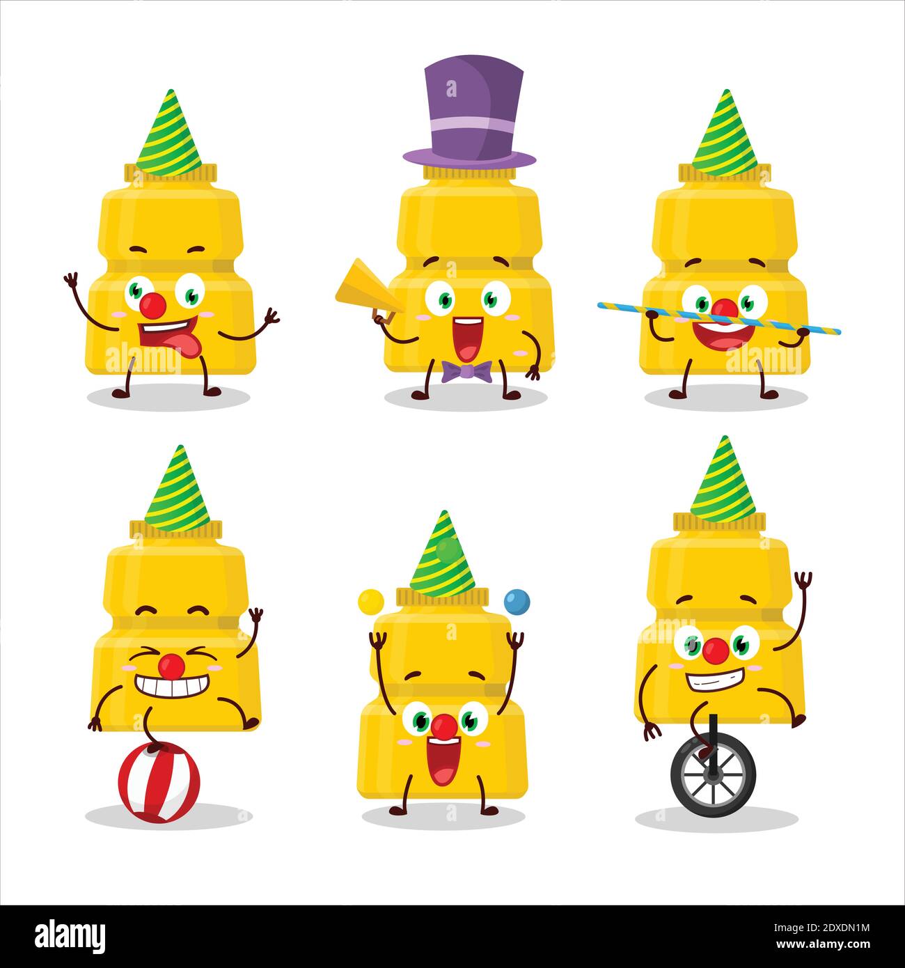 Cartoon character of mustard with various circus shows. Vector ...
