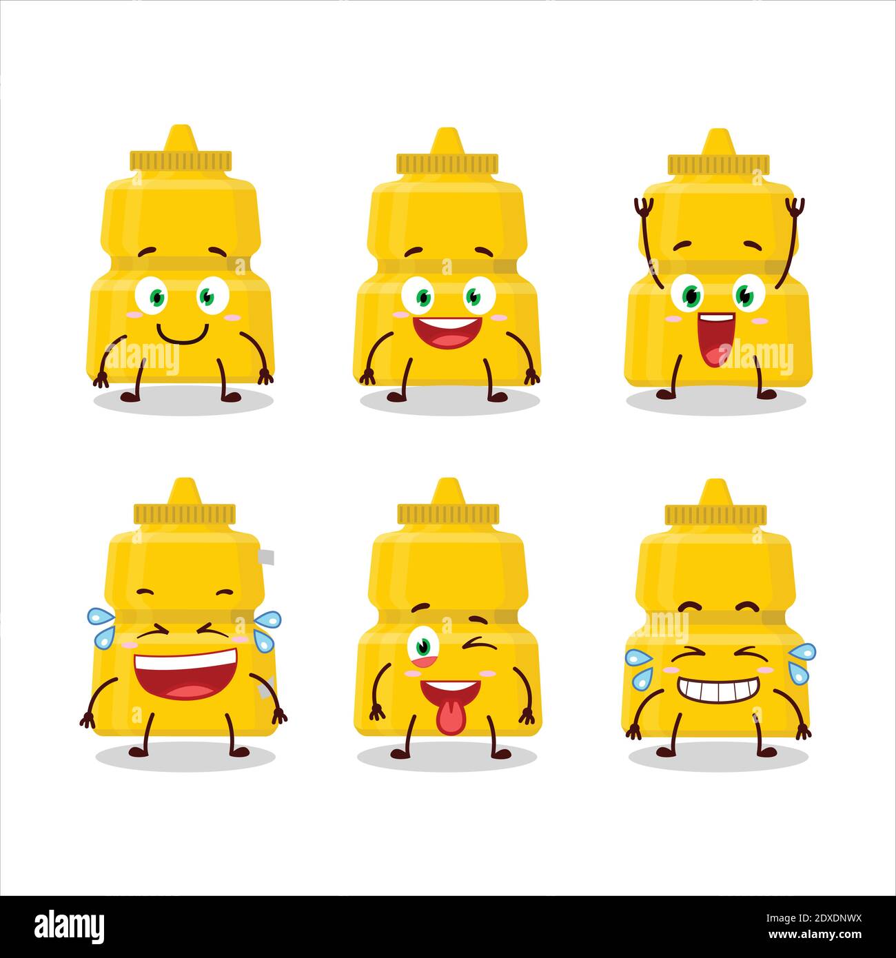 Cartoon character of mustard with smile expression. Vector illustration ...