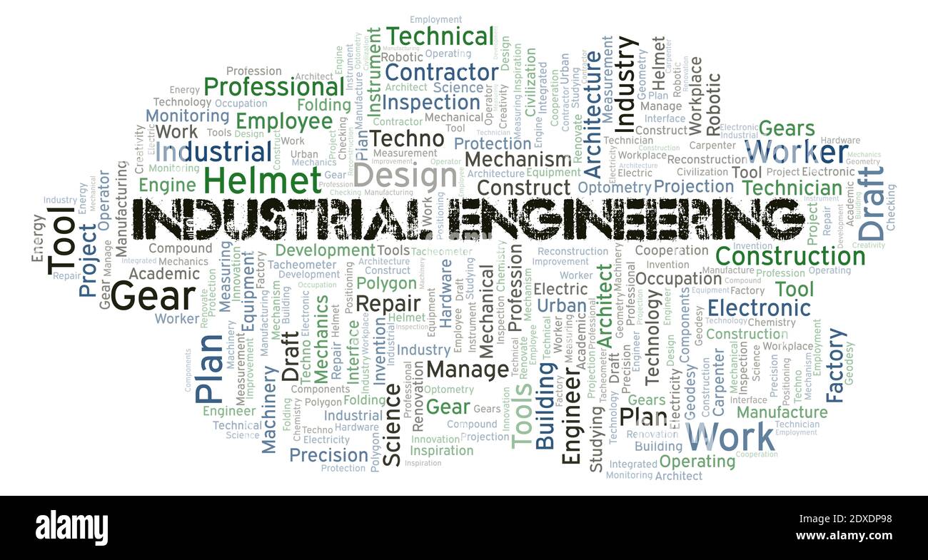 Industrial Engineering typography word cloud create with text only ...