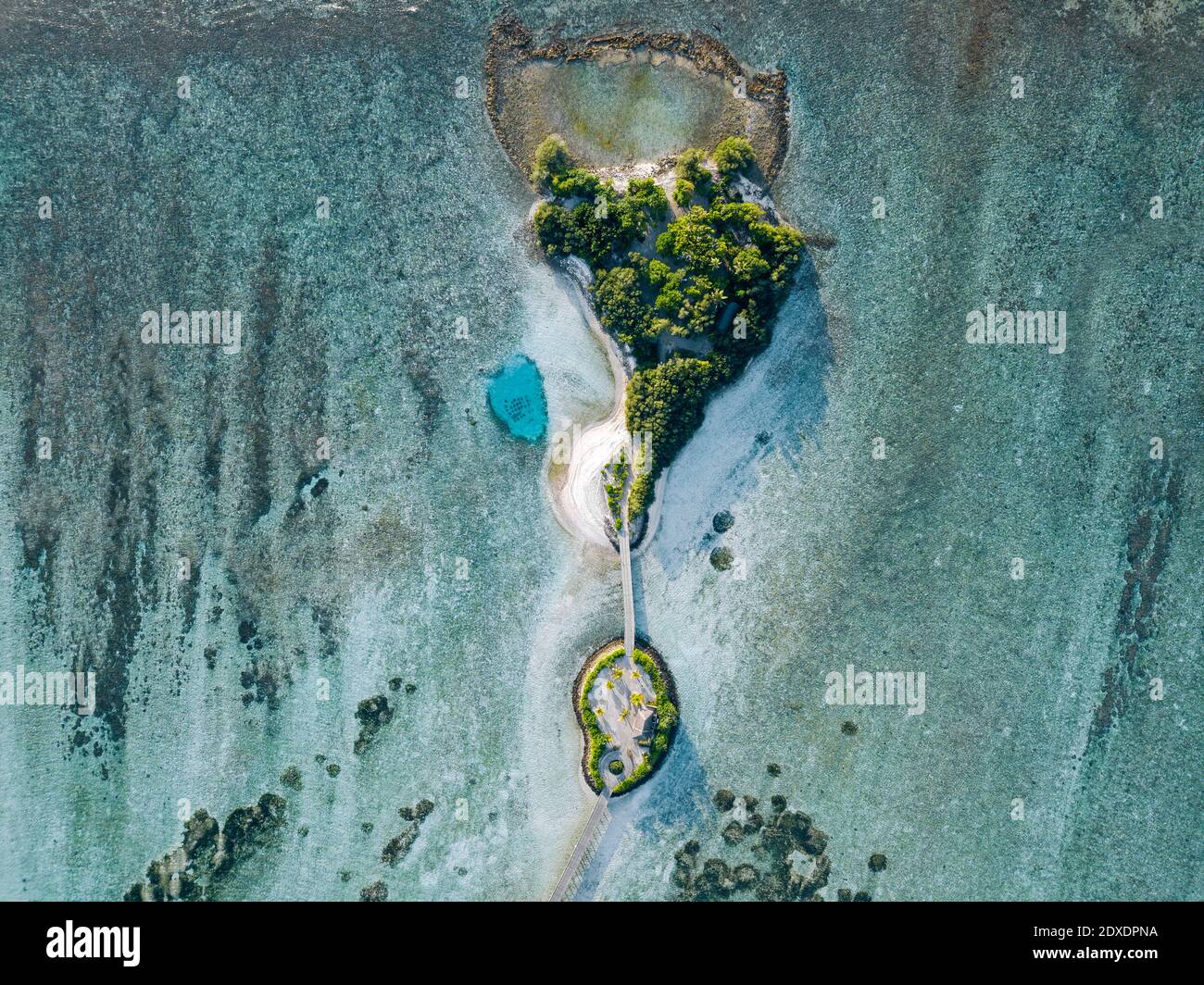 Tropical island on turquoise sea, aerial view Stock Photo - Alamy