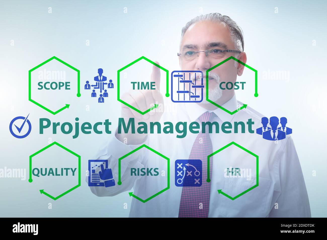 Concept of project management with the business people Stock Photo - Alamy
