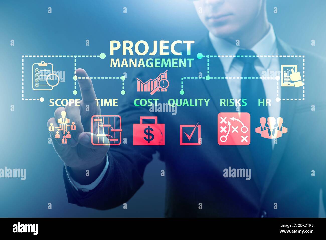 Concept of project management with the business people Stock Photo - Alamy