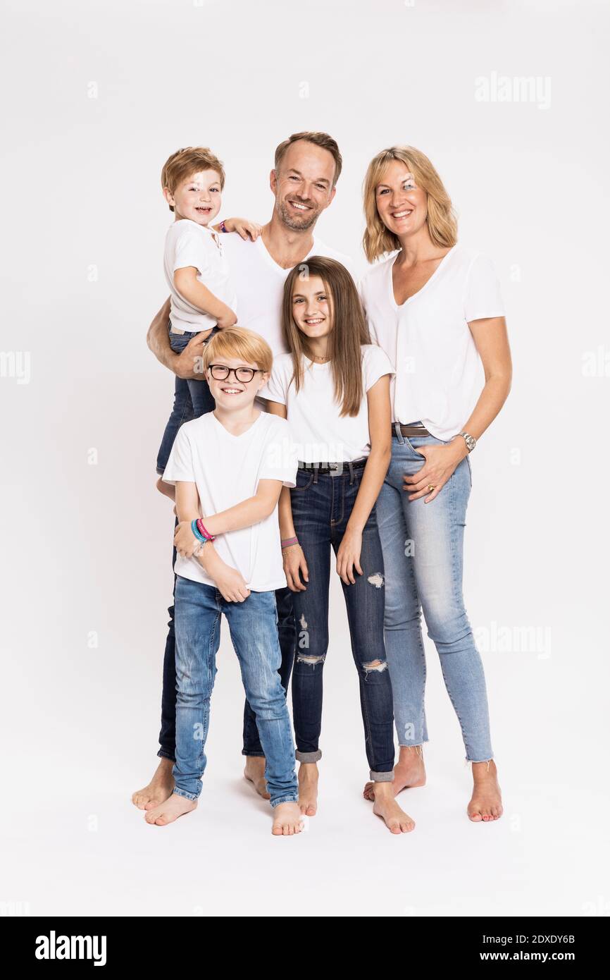 Happy Family White Background