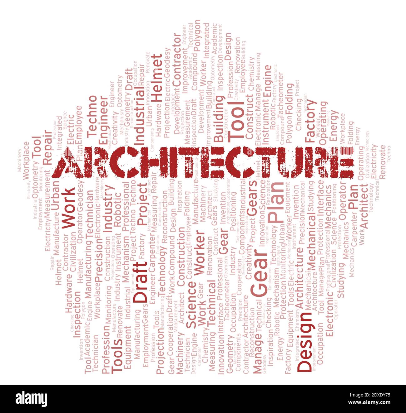 Architecture typography word cloud create with text only Stock Photo ...