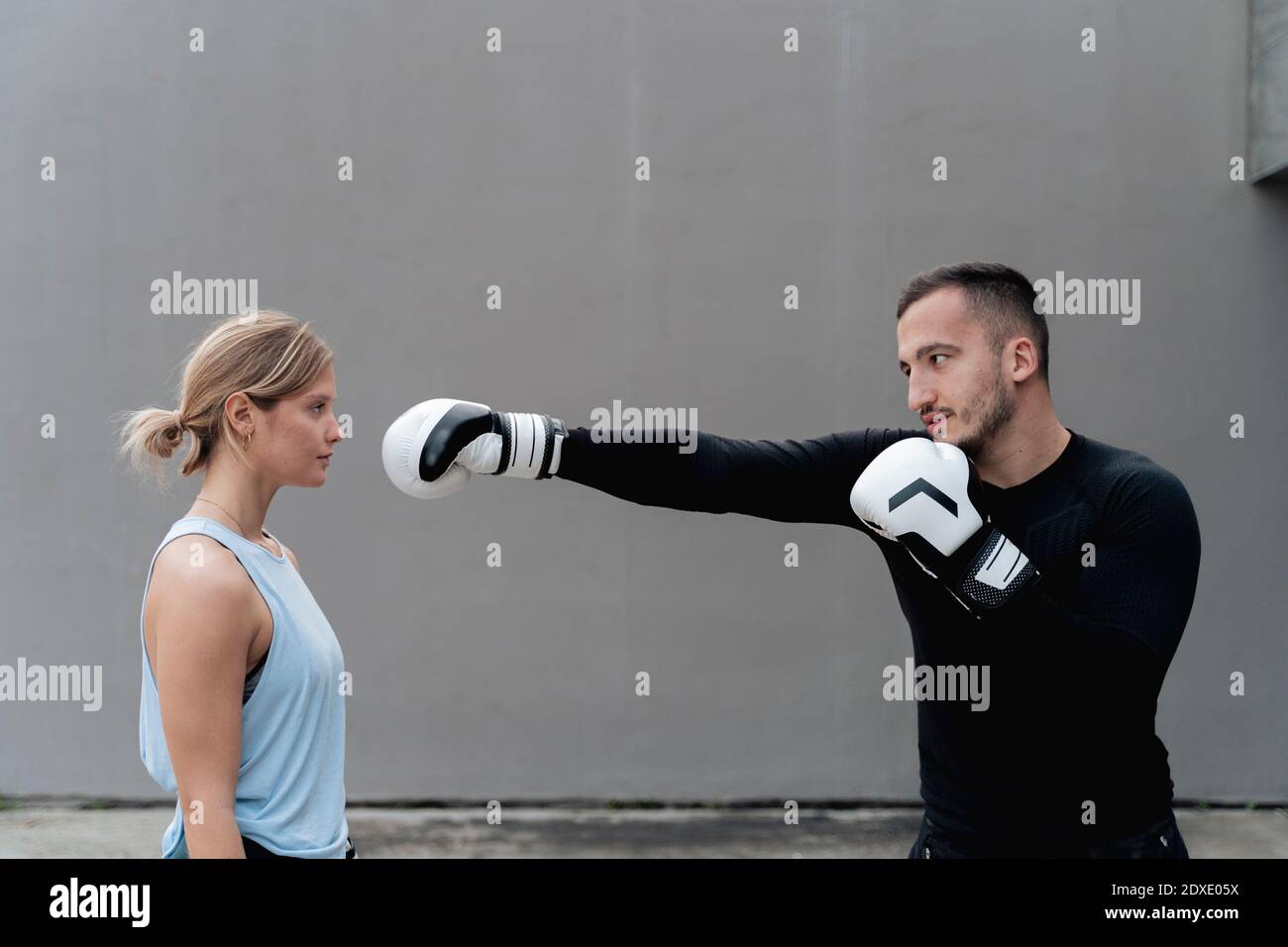 Sportsman boxing standing against hi-res stock photography and images ...