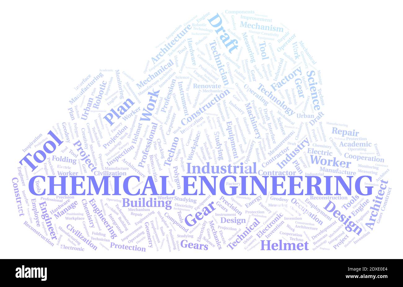 Chemical Engineering typography word cloud create with text only Stock ...