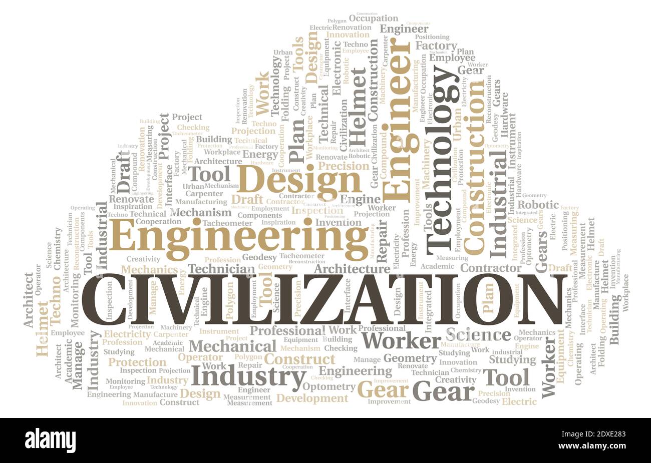 Civilization typography word cloud create with text only Stock Photo ...