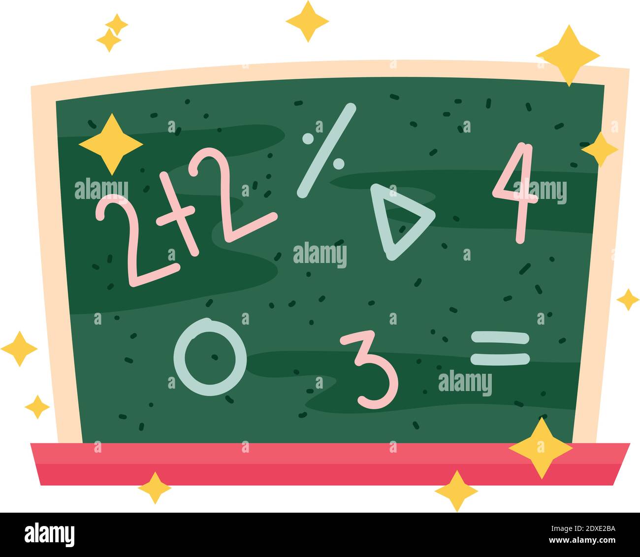 back to school chalkboard with numbers class icon vector illustration ...