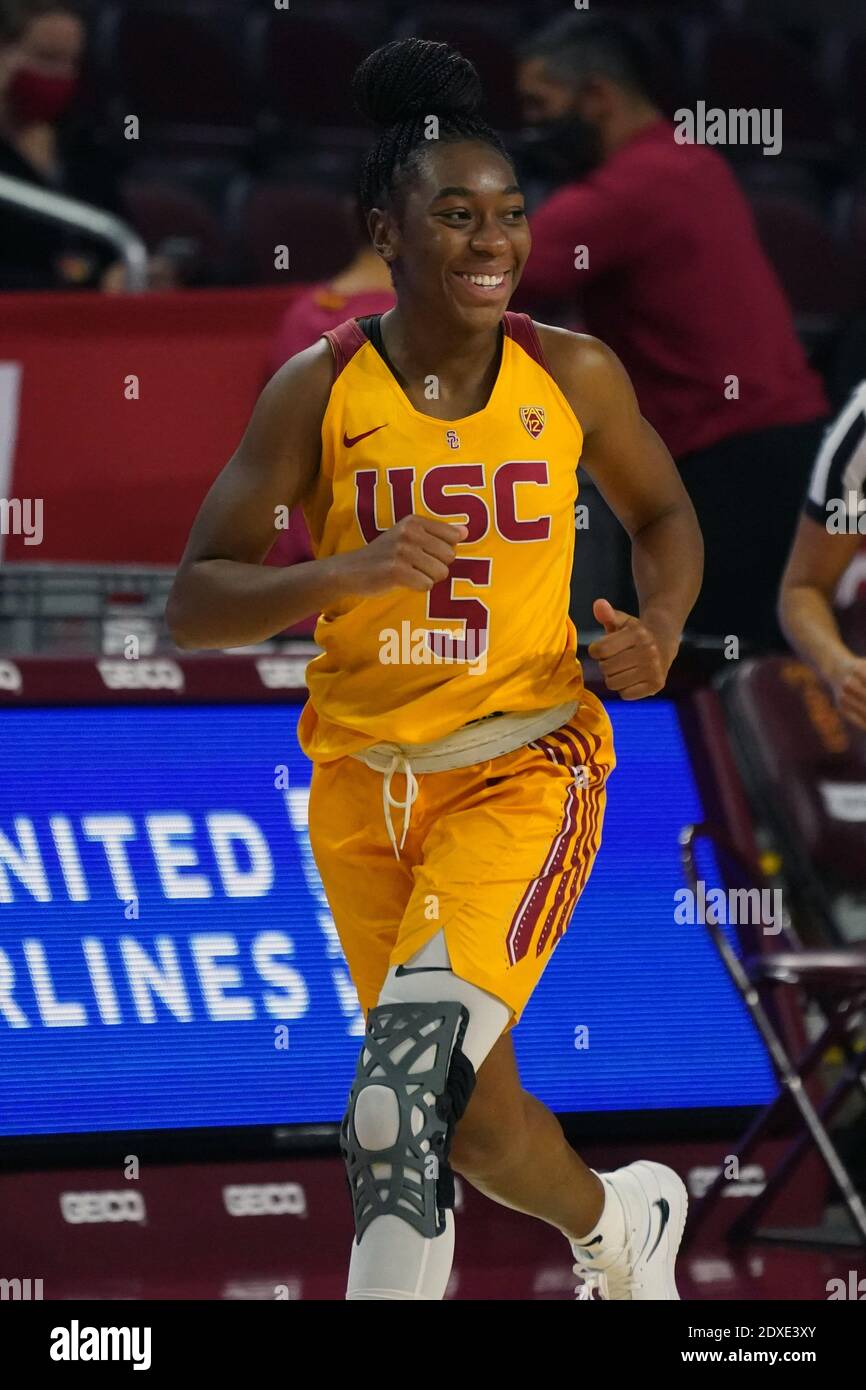 Southern California Trojans forward Jordan Sanders (5) celebrates in ...