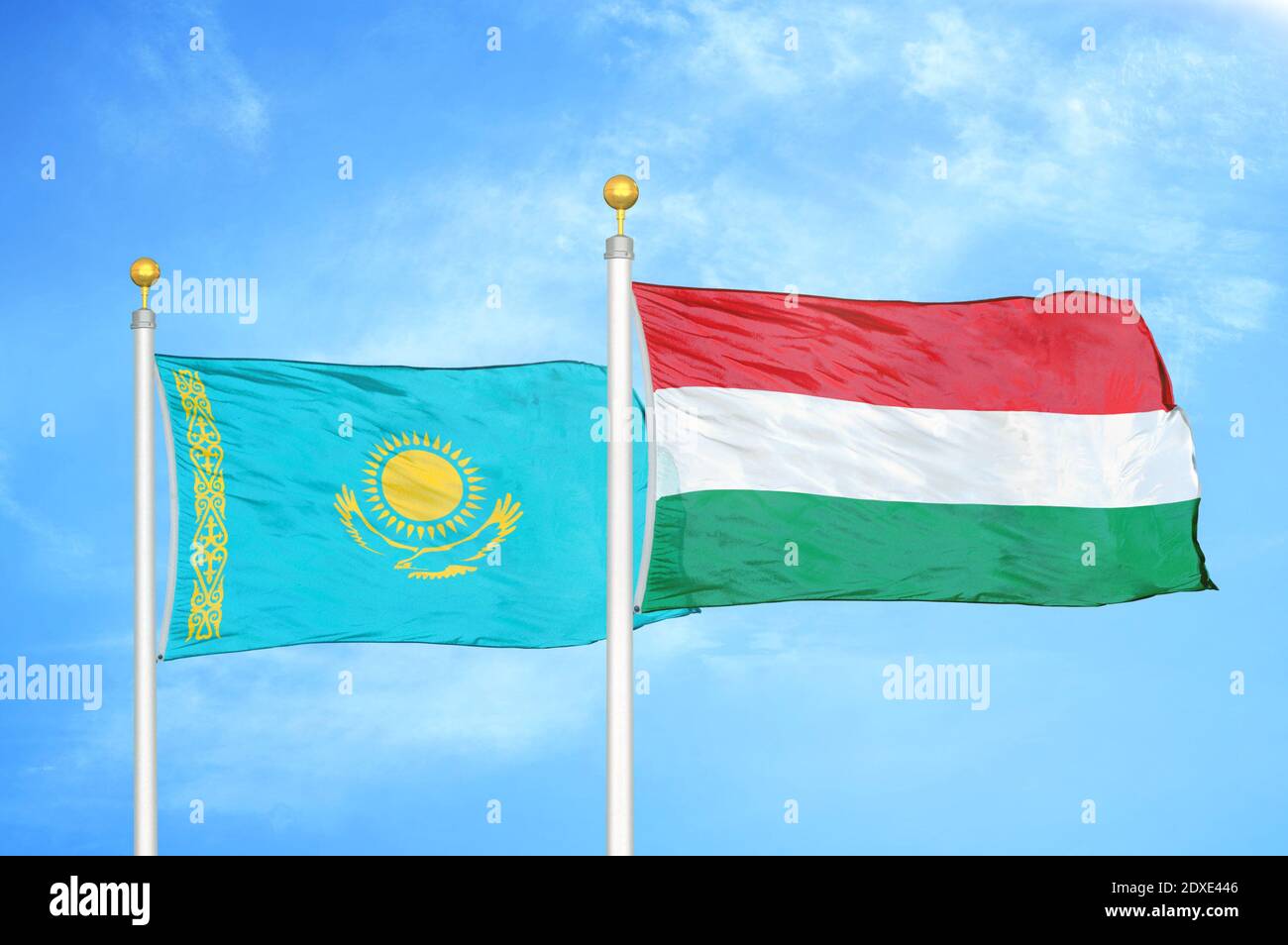 Kazakhstan hungary flag hi-res stock photography and images - Alamy