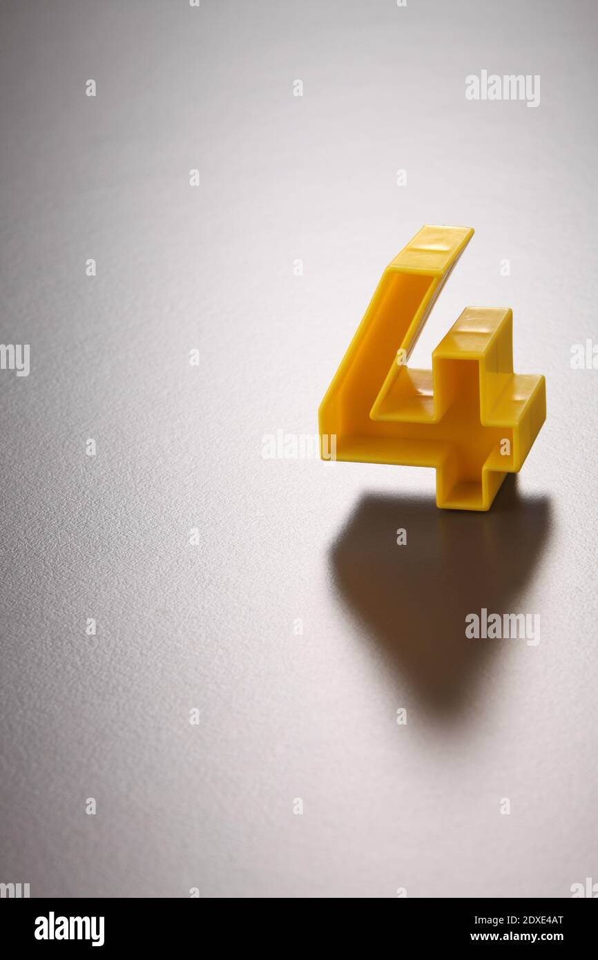 Plastic number 4 hi-res stock photography and images - Alamy